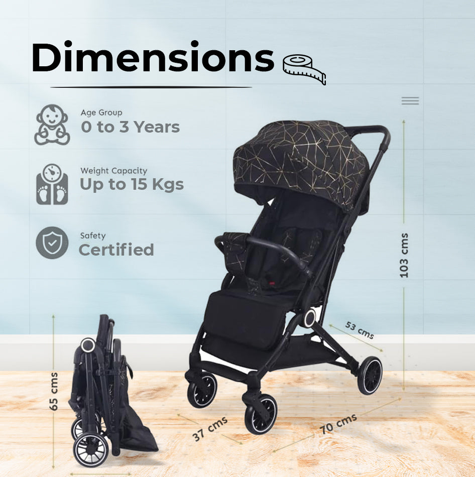 WESOUQ™ Lightweight Baby Stroller - One-Handed One-Step Fold, Safety S ...
